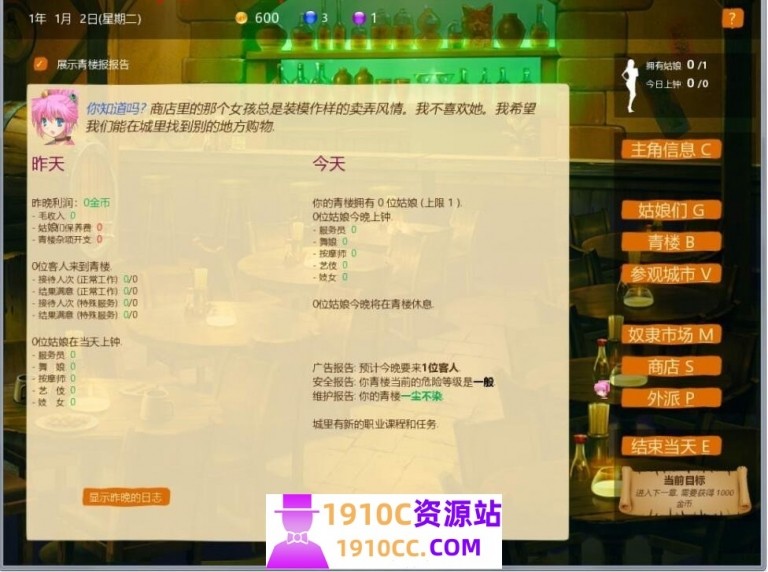 [经营SLG/汉化] 青楼之王！Brothel King V0.15汉化版修复0.1版作弊+人物包+攻略 [11G-99单机游戏